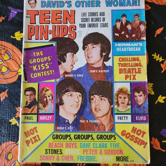 Reese Publishing | Other | Vintage Teen Pinups Magazine April 966 Beatles Beach Boys Stones ...